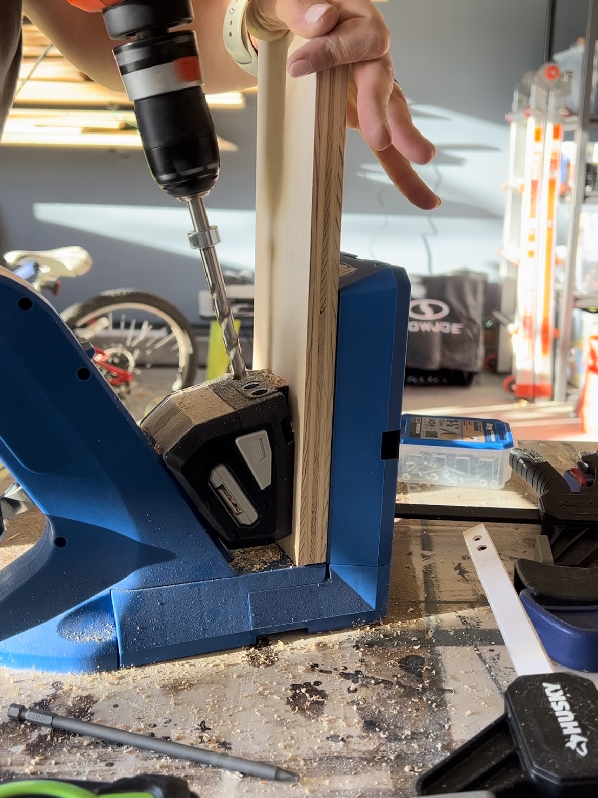 How to Build a Pull-Out Stool Drawer - livingstartsathome.com